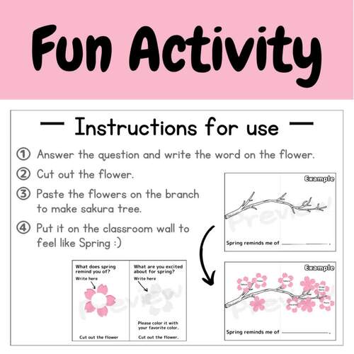 Spring Cherry Blossom (Sakura) Hanami Activity by Kaikai Japanese