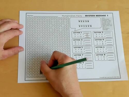 Spring Multiplication Facts Mystery Message Math Activities | TPT