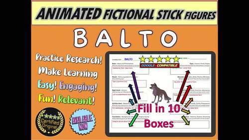 BRAVE - Animated Fictional Biography Activity BUNDLE - Engaging Research