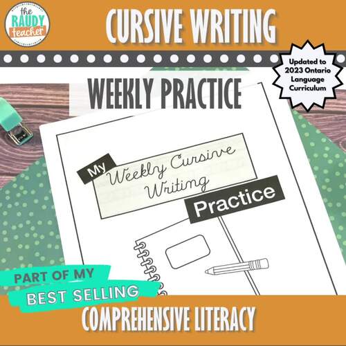 Cursive Writing Package | NEW 2023 Ontario Language Curriculum | Year Long