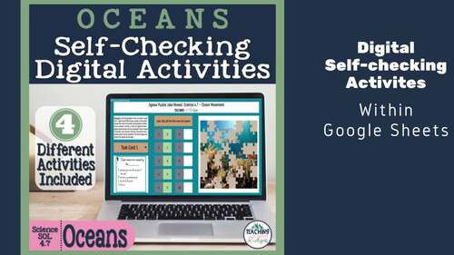 Ocean Google Sheets Activities - Self-Checking | TPT