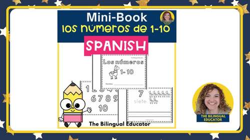The Numbers 1-10 Mini-Book in Spanish | Los Numeros de 1-10 en Español