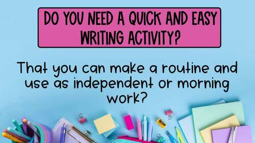 Valentine's Day Spin and Write Digital Writing Center Alternative