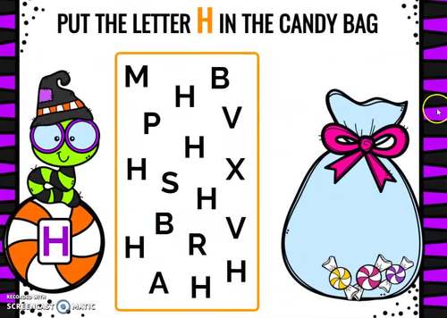 Sorting letters Boom Cards™ Distance Learning Alphabet H to N | TPT