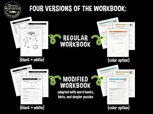 WONDER WORKBOOK Print Novel Study: Vocab/Comprehension/Lit Skills/Modified