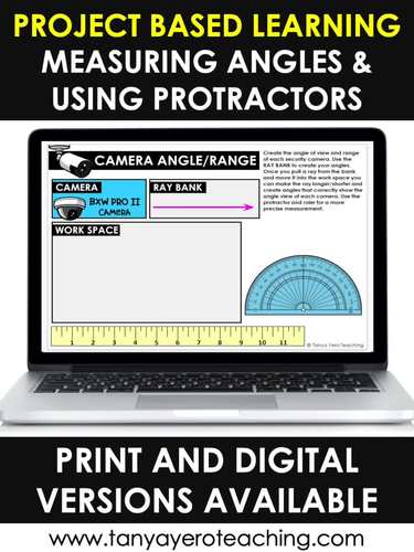 Measuring Angles with Protractors Project Based Learning Math Project