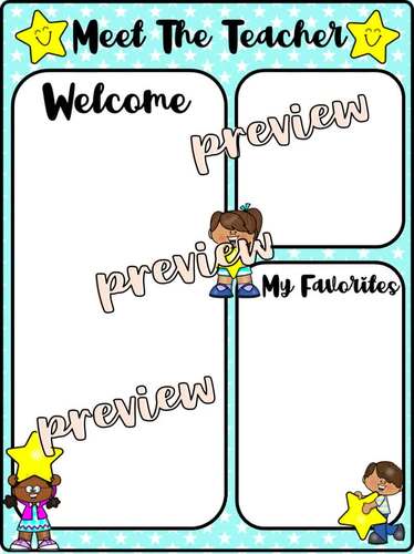 Meet the Teacher Template Editable - Stars Theme by Anh Huynh | TPT