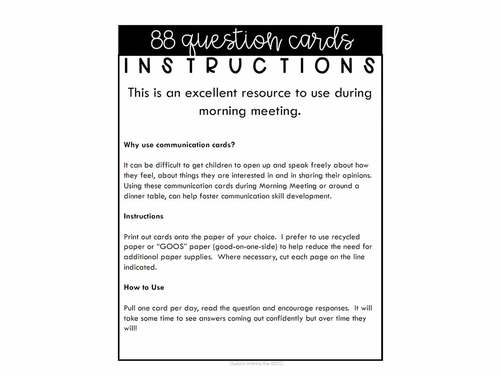SEL Conversation Cards by Outdoor Learning Hub | TPT