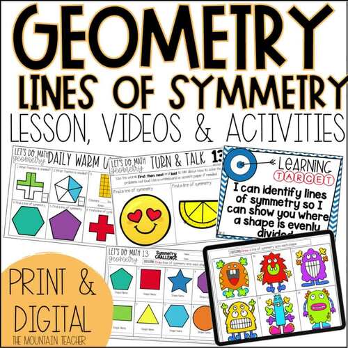 Lines of Symmetry Worksheets | Geometry Lesson Plans, Activity, Warm Up