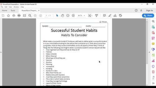 Successful Student Habit and Behavior Building | Habits To Target