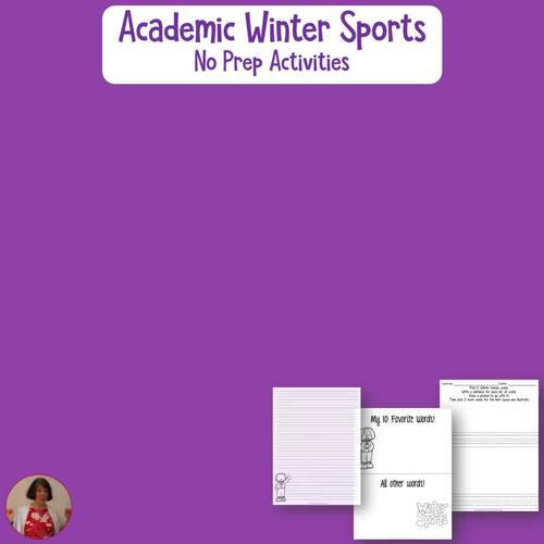 Academic Olympic Winter Games No Prep Activities by Elementary Matters