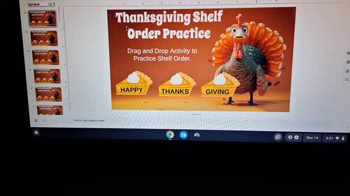 Thanksgiving Shelf Order Practice: Drag & Drop the Pies into ...