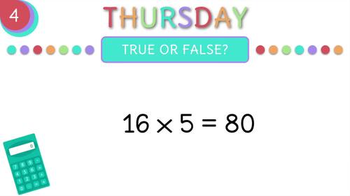 Digital 4th Grade Number Talks Quarter Three | 3rd 10 Weeks | EDITABLE