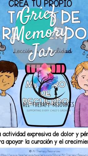 Grief Memory Jar Lesson Coping with loss death Activity Craft - SPANISH ...