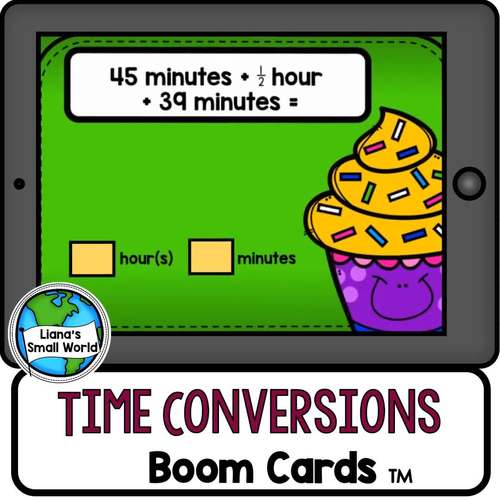 Time Conversions Measurement Boom Cards Digital Task Cards | TPT