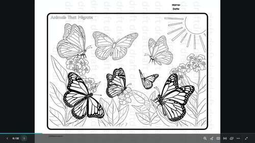 Animals that Migrate Coloring Pages Packet 2nd grade craft worksheets ...
