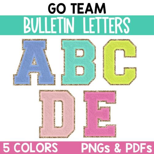 Varsity Bulletin Board Letters / Varsity Clipart / Lettering Pack ...