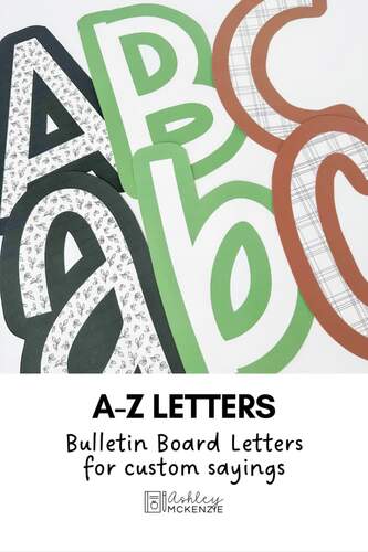 A-Z Bulletin Board Letters, Punctuation, & Numbers | Modern Garden ...
