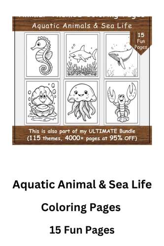 Aquatic Animals and Sea Life | Easy & Fun Coloring Pages for Kids ...