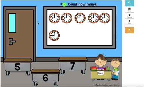 Back to School Counting Objects to 10 BOOM Cards by La Petite Kindergarten