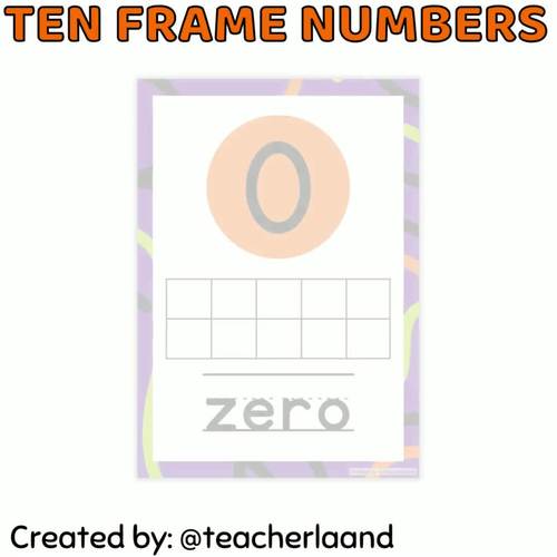 Number Posters with Ten frames 0-10 Halloween Theme | TPT