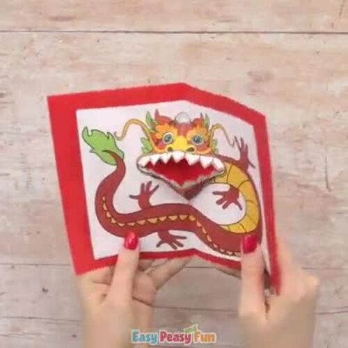 Chinese Dragon Pop up Card, Lunar and Chinese New Year Craft | TPT