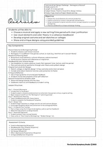 Costume & Set Design Challenge | Reimagine a Musical Theatre Design Project