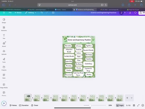 Biology Word Wall Posters 11x14 DIGITAL DOWNLOAD by TeachableBehavior