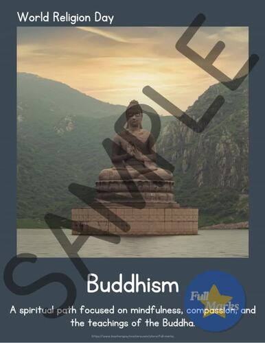 Religions Real Photo Posters, Boho Modern Classroom Decor World ...