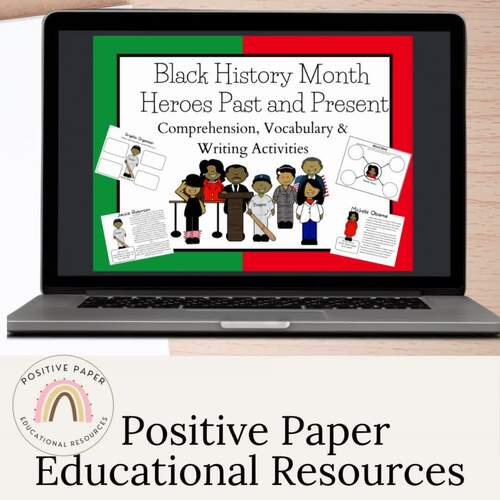 Black History Month Heroes Past and Present Comprehension, Vocabulary ...