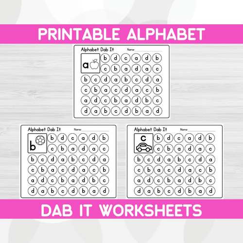 Alphabet Dab It Lowercase Worksheets | Pre-K ABC | Kindergarten ABC