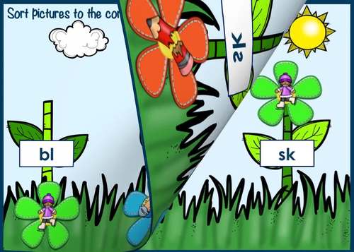 Spring Consonant Blends Picture Sort Digital Google Slides Distance ...