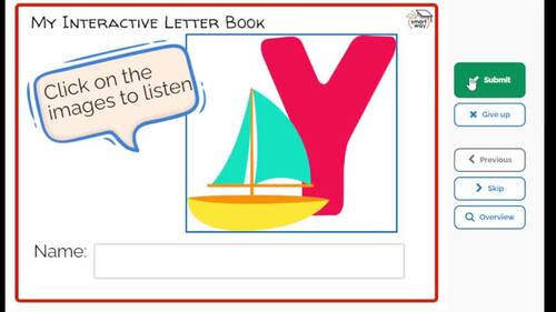 Letter Y Interactive Book for Kindergarten | Alphabet Activities Boom cards