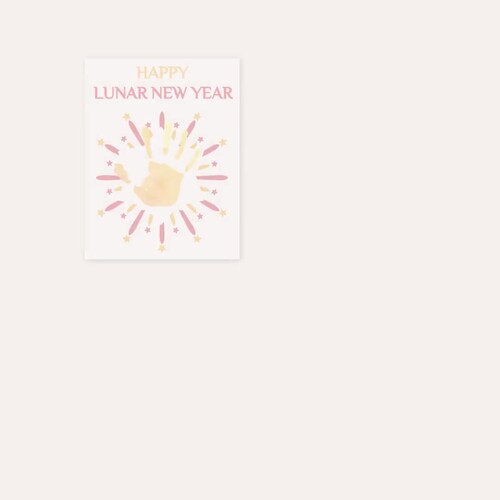 Chinese Lunar New Year Handprint Art Printable, Kids Toddler Craft, Daycare
