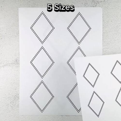 Diamond CUT OUTS | 2D Diamond Shapes for Crafts, Math & Displays