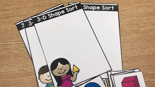 3D Shapes Sort by Tara West - Little Minds at Work | TPT