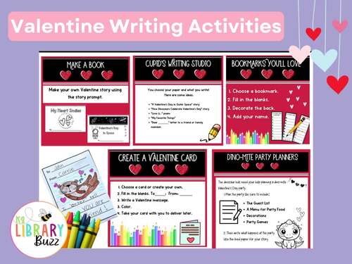 Valentine Writing Activities for Kindergarten, First Grade, Second ...