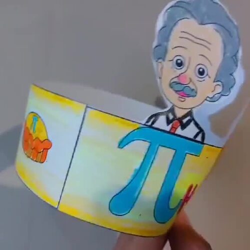 Pi Day Headband Hat Paper Crown Craft : Albert Einstein /Pi Day Activities