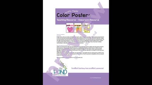 Pastel Color Posters by From the Pond | TPT