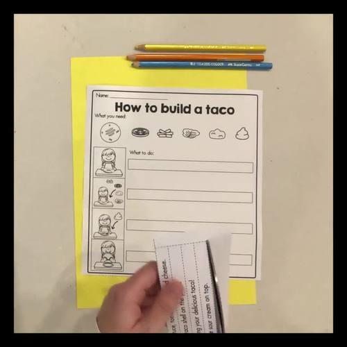 How To Build A Taco | How To Make A Taco | Cinco de Mayo Worksheets