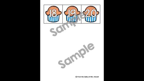 Muffin Numeral ID Practice - Low Prep - for Preschool or Kindergarten