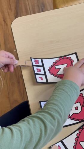 Valentine's Heart Alphabet Letter Recognition Match Cards for Fine ...