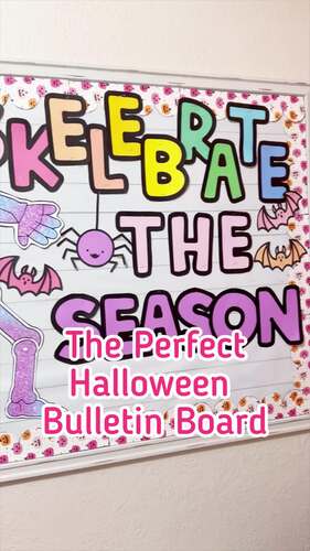 Editable Halloween October Fall Bulletin Board by Teaching The Tinies