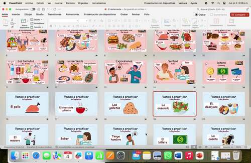 Food vocabulary, dialogue and verbs gustar-querer-preferir (Spanish-ppt ...