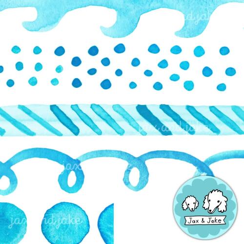 Blue Watercolor Border Clipart, Aqua Clip Art Frames, Calm Classroom PNG