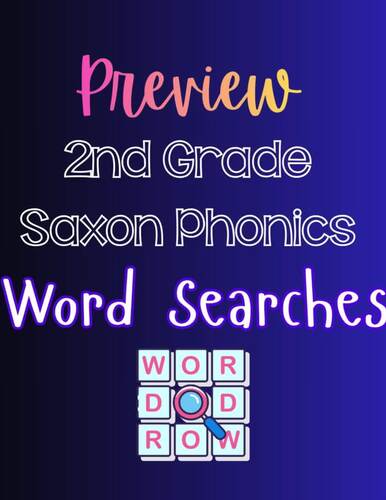 Second Grade Saxon Phonics: Word Searches for All Lessons | TPT
