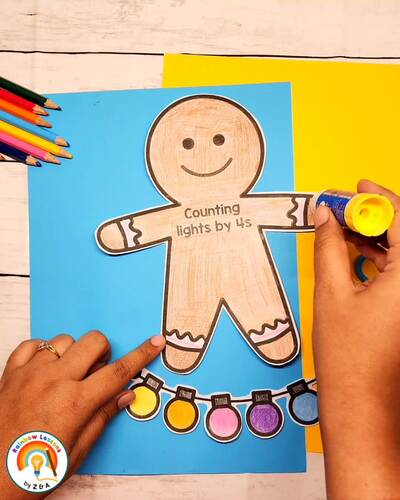 Gingerbread Math Crafts | Skip Counting Christmas | Christmas Math ...