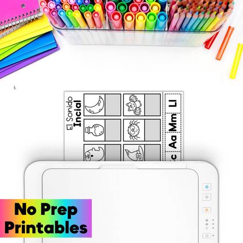Yearlong No Prep Literacy Printables - Spanish Bundle by The Bilingual ...