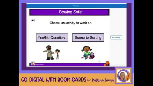 Boom™ Cards with audio: Staying safe by Katrina Bevan | TPT