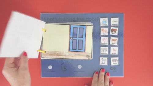 BEHIND Interactive FLAP BOOK + Simplified Sentence, Zoo Animals, Autism